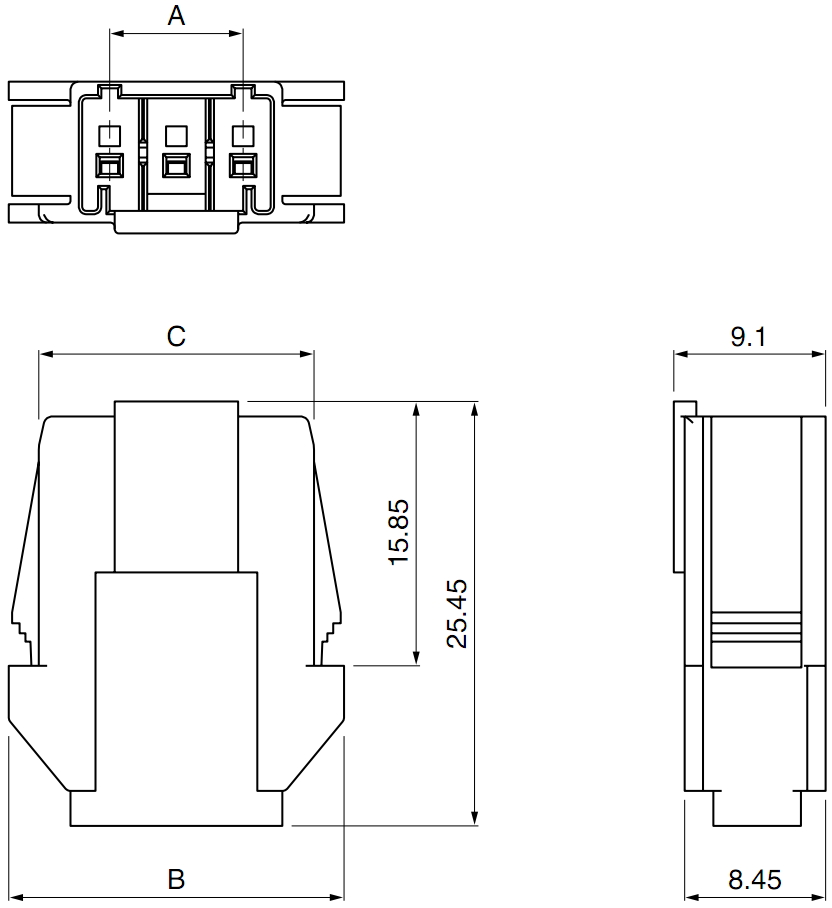 מחבר JST ללחיצה לכבל - סדרת PSI - זכר 3 מגעים - טלמיר אלקטרוניקה